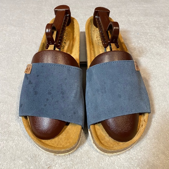 bio step | Shoes | Biostep Spain Blue Leather Slipon Sandal Womens Size ...